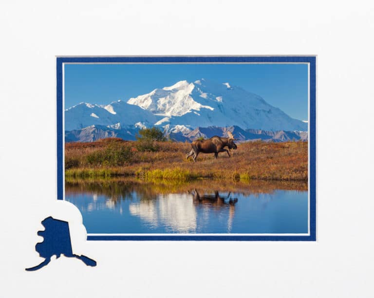 Alaska Icons double-matted fine art notecard- Greatland Graphics