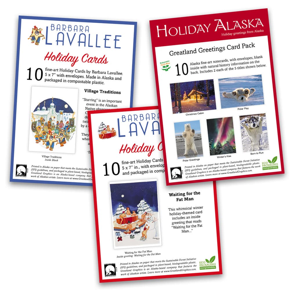 Alaska themed fine art notecard and art card packs