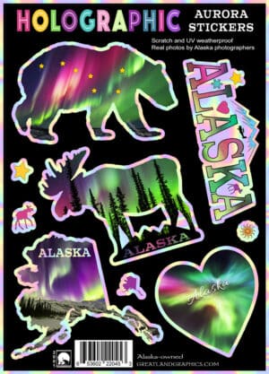 Holographic Aurora Sticker Sheet - Greatland Graphics